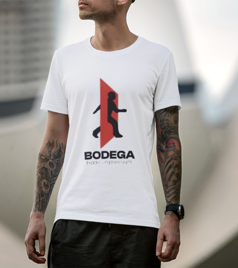 Bodega Doors Of Perception Person Walking Through Red Portal T-Shirt