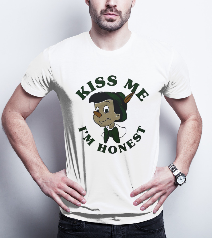 Kiss Me I'm Honest St. Patrick's Day Pinocchio T-Shirt