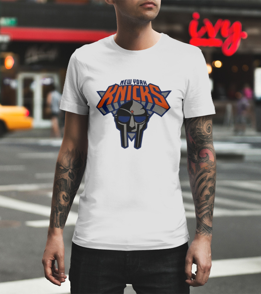 New York Knicks MF Doom Mask Collaboration T-Shirt