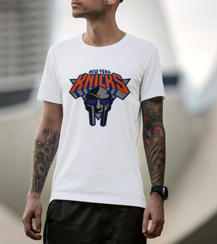 New York Knicks MF Doom Mask Collaboration T-Shirt