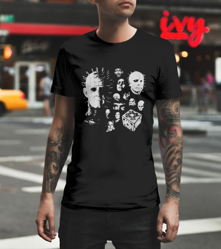 Futuremonsters Hellraiser Puzzle Box And Cenobite Faces T-Shirt