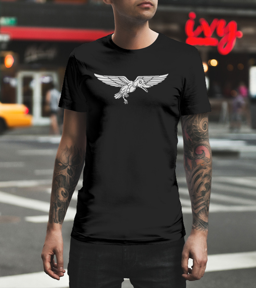 Peking Duk Nirvana Duck Illustration Winged Bird With Helmet T-Shirt
