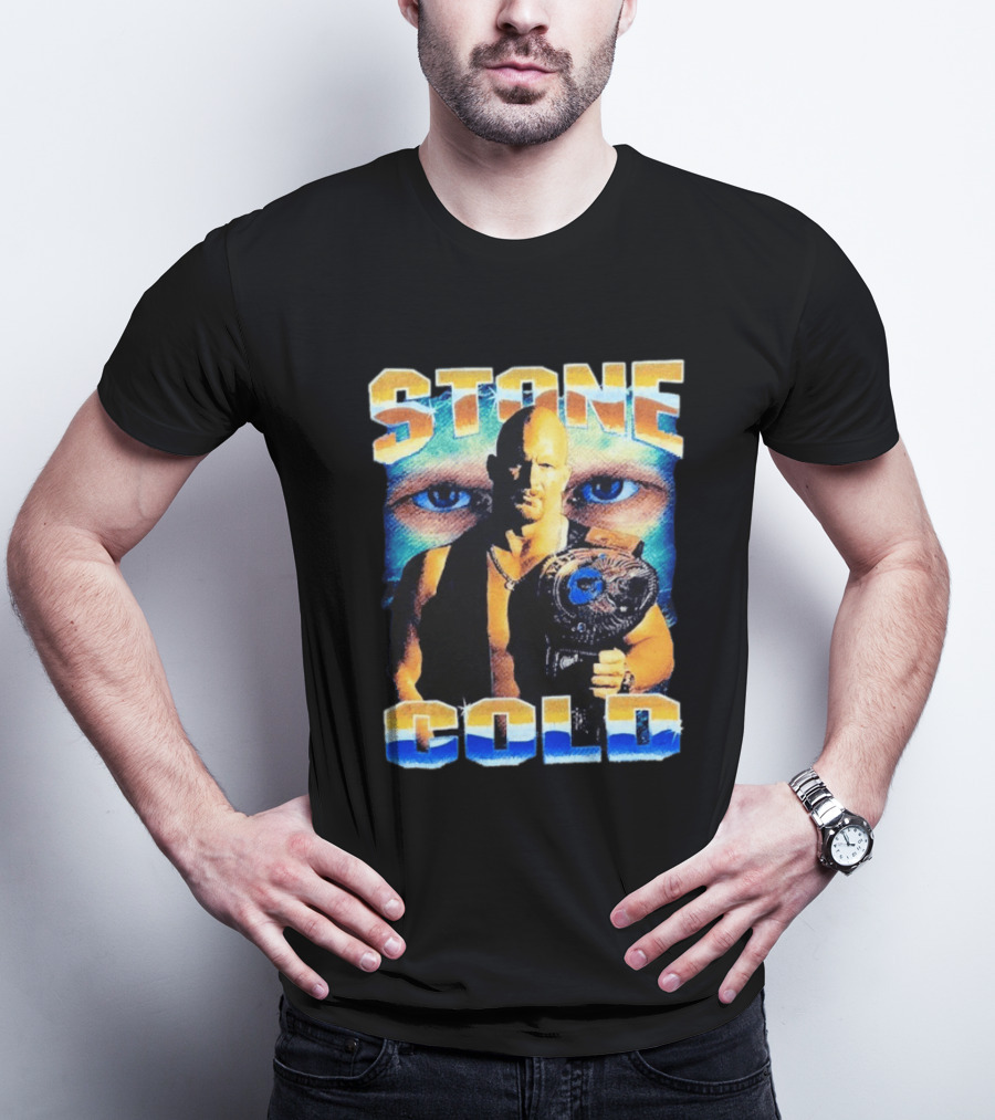 Stone Cold Steve Austin 1999 WWF Championship Belt Eyes T-Shirt