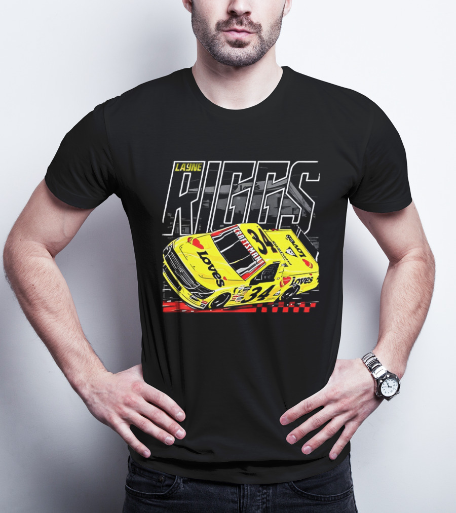 Louie Riggs Jesus Oh No I Sure Hope No One Punishes Me For My Sins Racing 34 T-Shirt