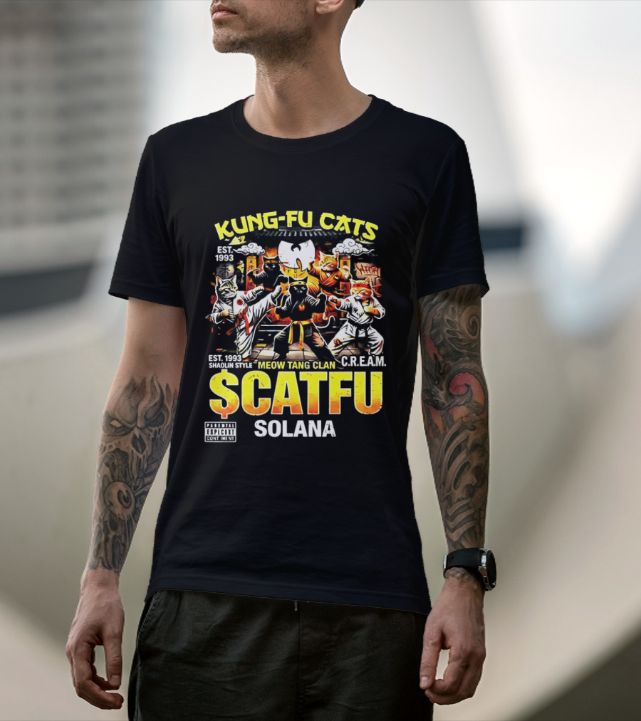 Kung Fu Cats Meow Tang Clan Catfu Solana C.R.E.A.M. T-Shirt