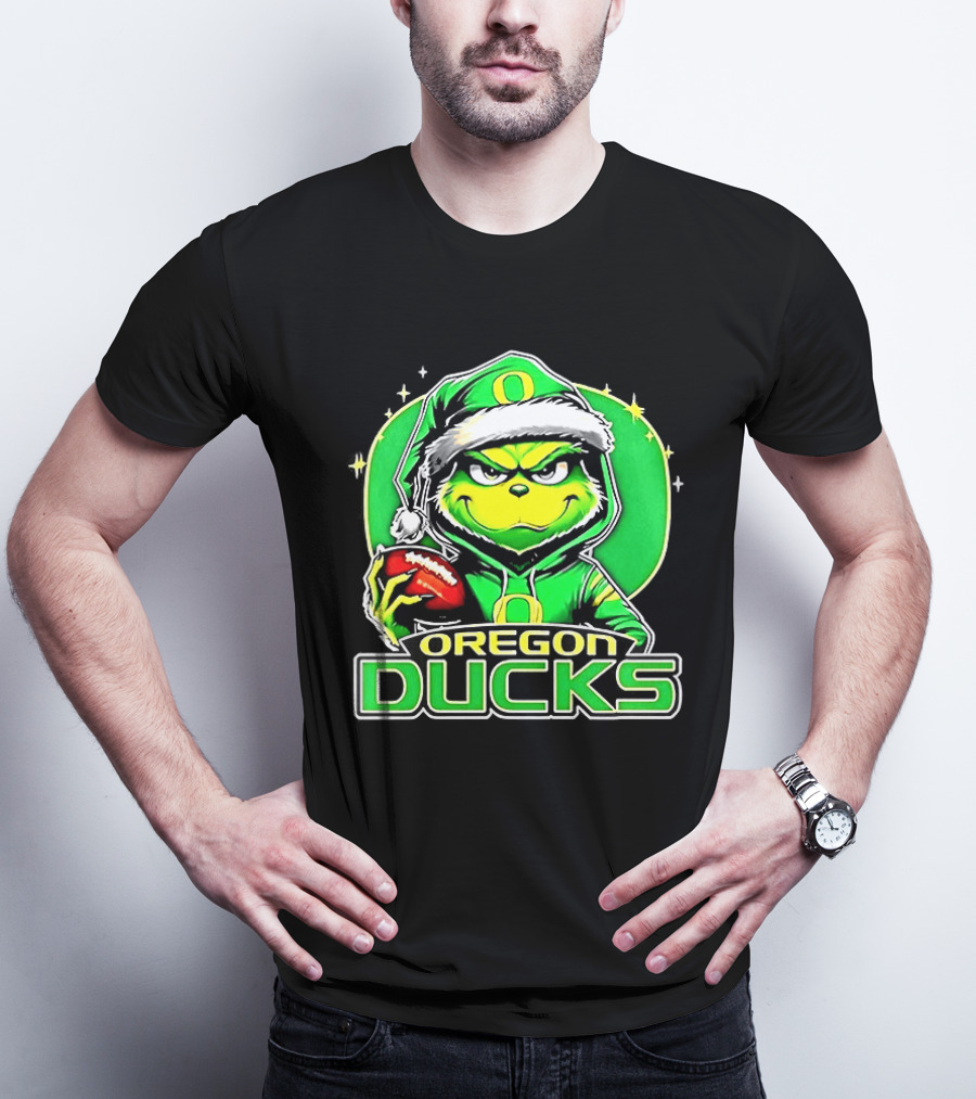 Santa Grinch Oregon Ducks Christmas 2025 T-Shirt