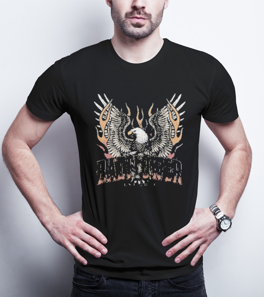 Badflower Eagle American Rock Band Concert Tour Wings Fire T-Shirt