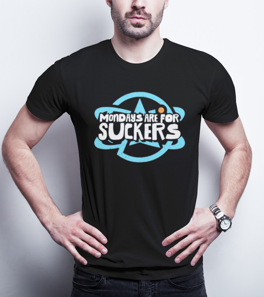 Mondays Are For Suckers Retro Atomic Starburst T-Shirt