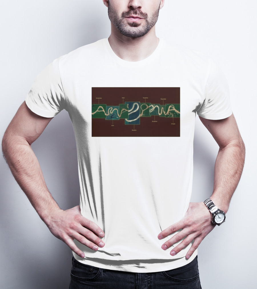 Amazonia Amazon River Map 2026 Peru Anavilhanas Mapará Teotônio Rondônia Amupá Açu Amacá T-Shirt