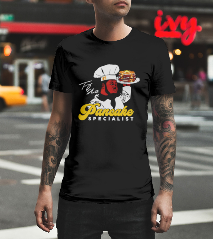 Trey Smith 65 Pancake Specialist Chef T-Shirt