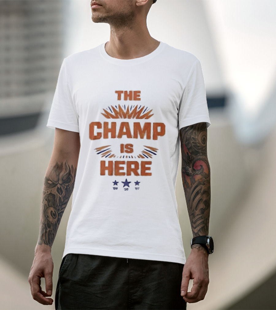 Florida Victorious The Champ Is Here Stars And Stripes Orange Blue T-Shirt