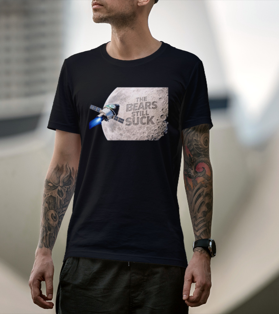 Artemis II Green Bay Packers The Bears Still Suck Moon Satellite T-Shirt