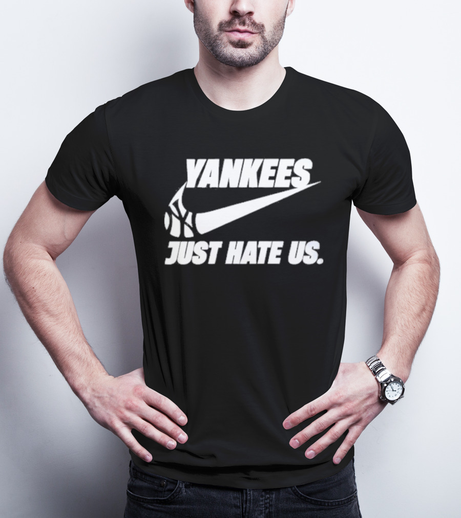Yankees Just Hate Us Sneaker Swoosh T-Shirt