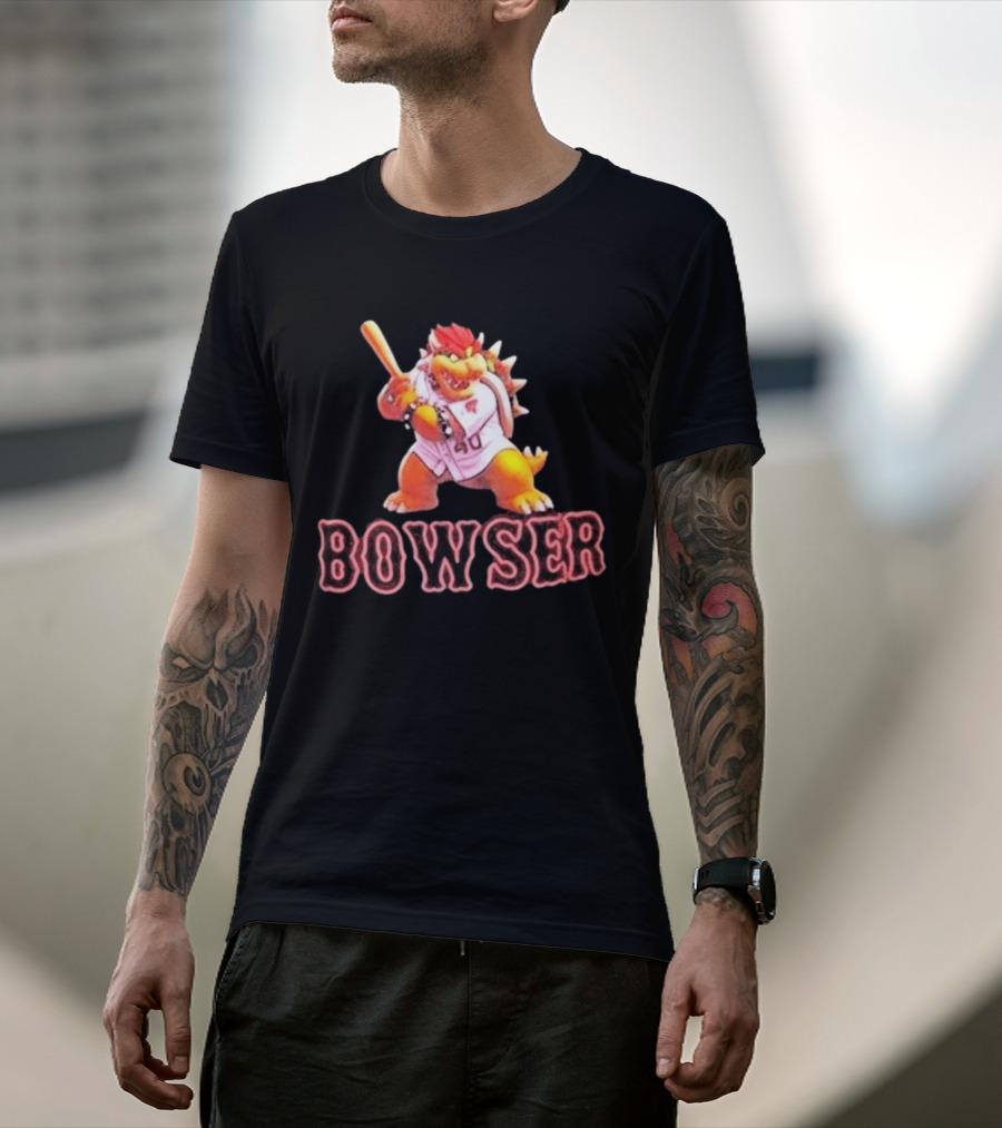 Bowser Baseball Character Caleb Durbin 40 T-Shirt