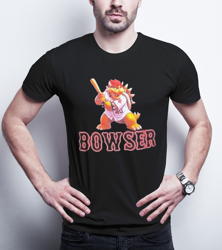 Bowser Baseball Character Caleb Durbin 40 T-Shirt