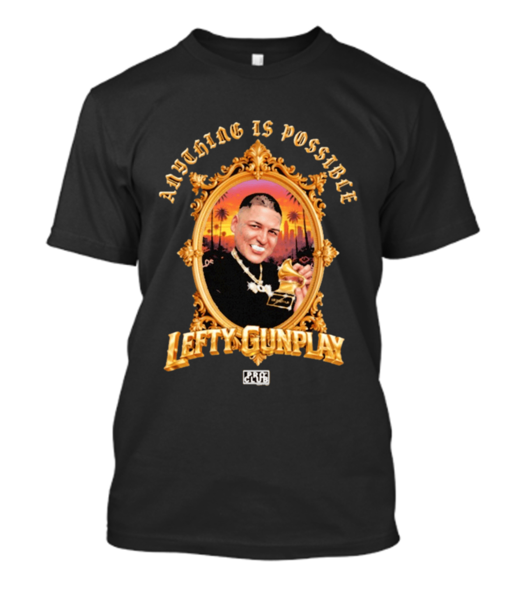 Proclub X Lefty Gunplay Anything Is Possible Award Sunset Palm Trees T-Shirt