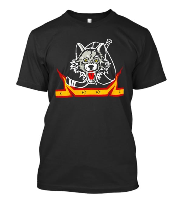 Chicago Wolves 2002 Throwback Hockey Wolfhead T-Shirt