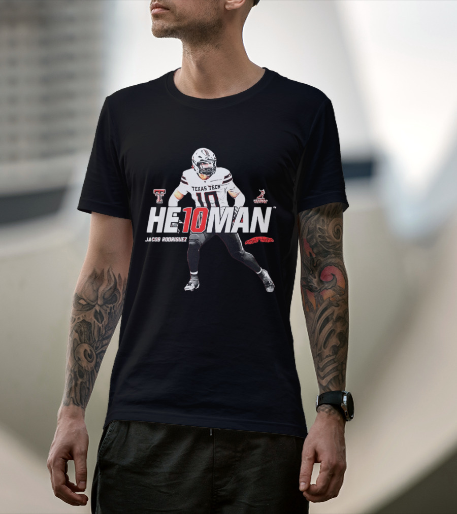 Texas Tech Red Raiders He10MAN Jacob Rodriguez Football 2025 T-Shirt