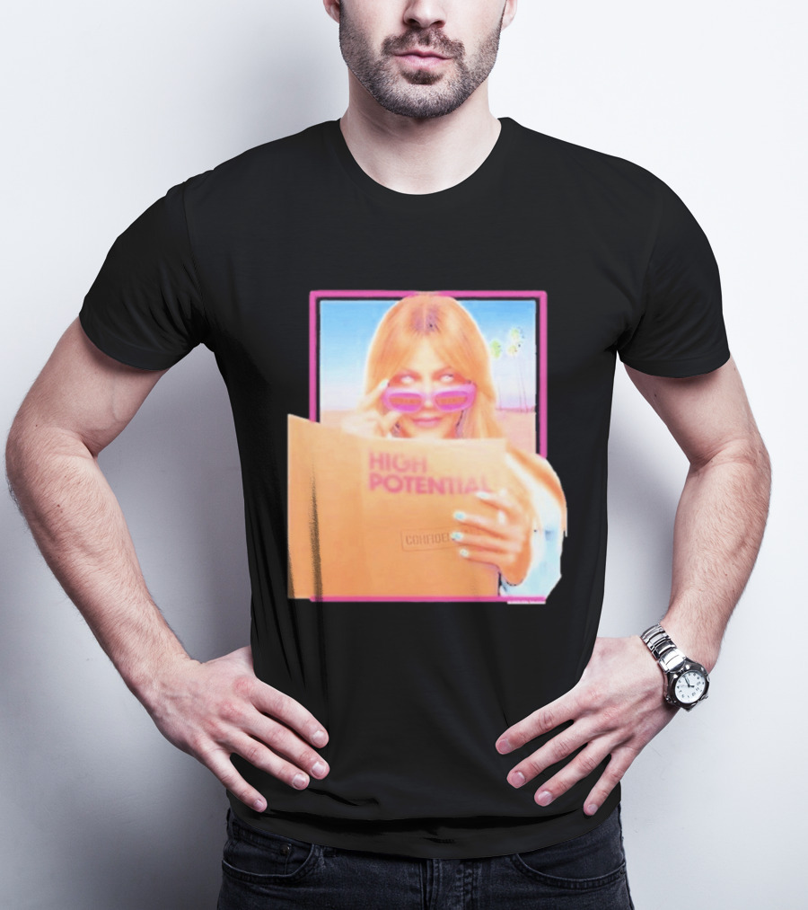 High Potential Confident Woman In Sunglasses Reading Document T-Shirt