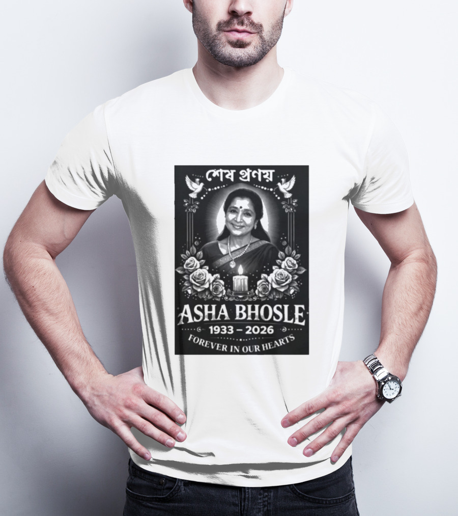 Asha Bhosle 1933 2026 Forever In Our Hearts Memorial T-Shirt