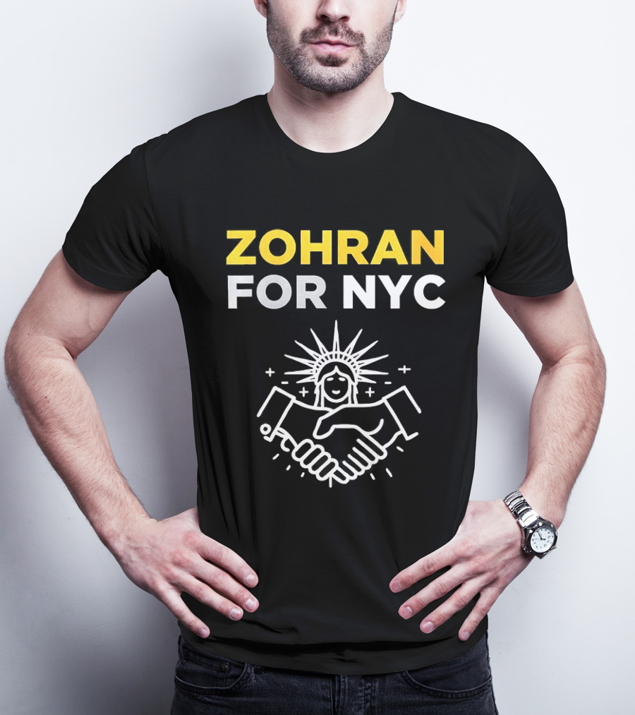Zohran For NYC Mayor Statue Of Liberty Handshake T-Shirt