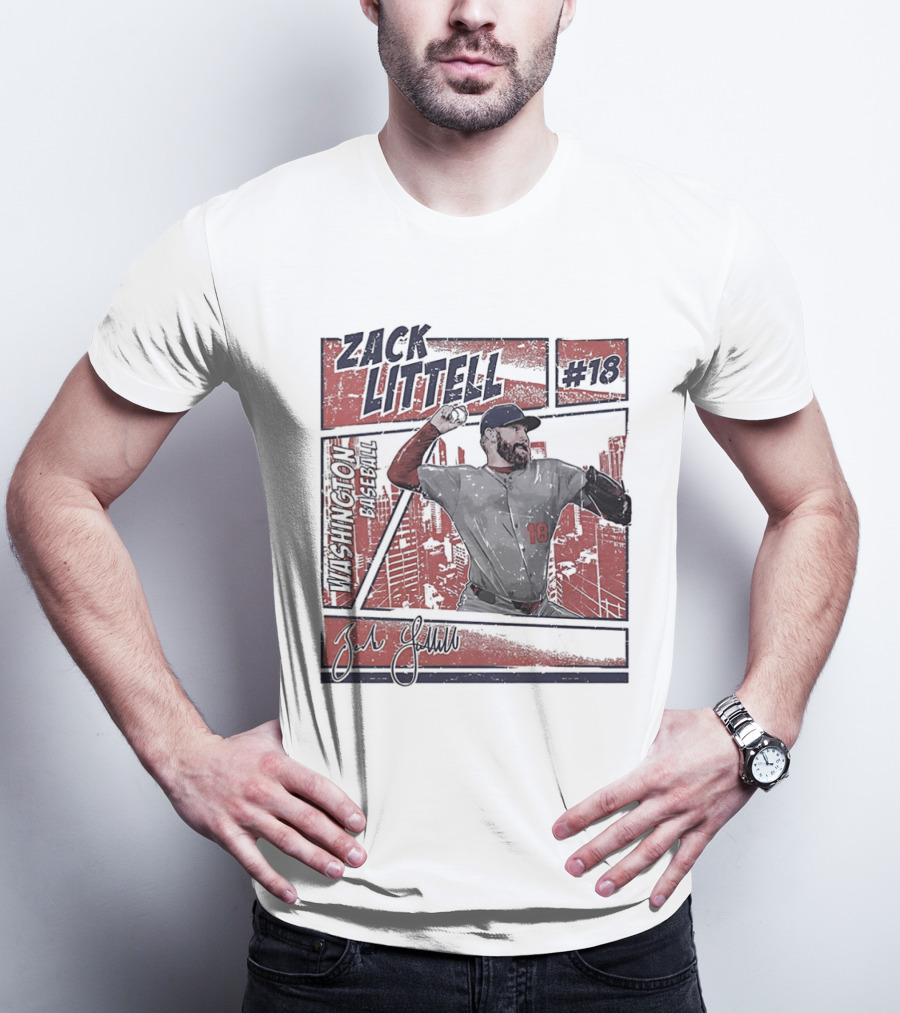 Zack Littell #18 Washington Nationals T-Shirt
