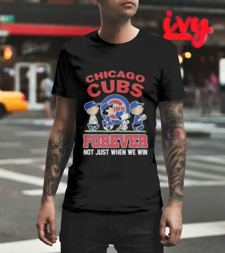 2026 Chicago Cubs Peanuts Abbey Road Forever Not Just When We Win T-Shirt