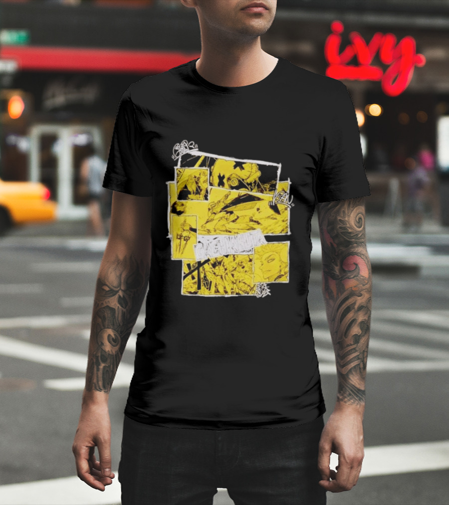 Gachiakuta Enjin Manga Panel Collage Yellow And Black Comic T-Shirt