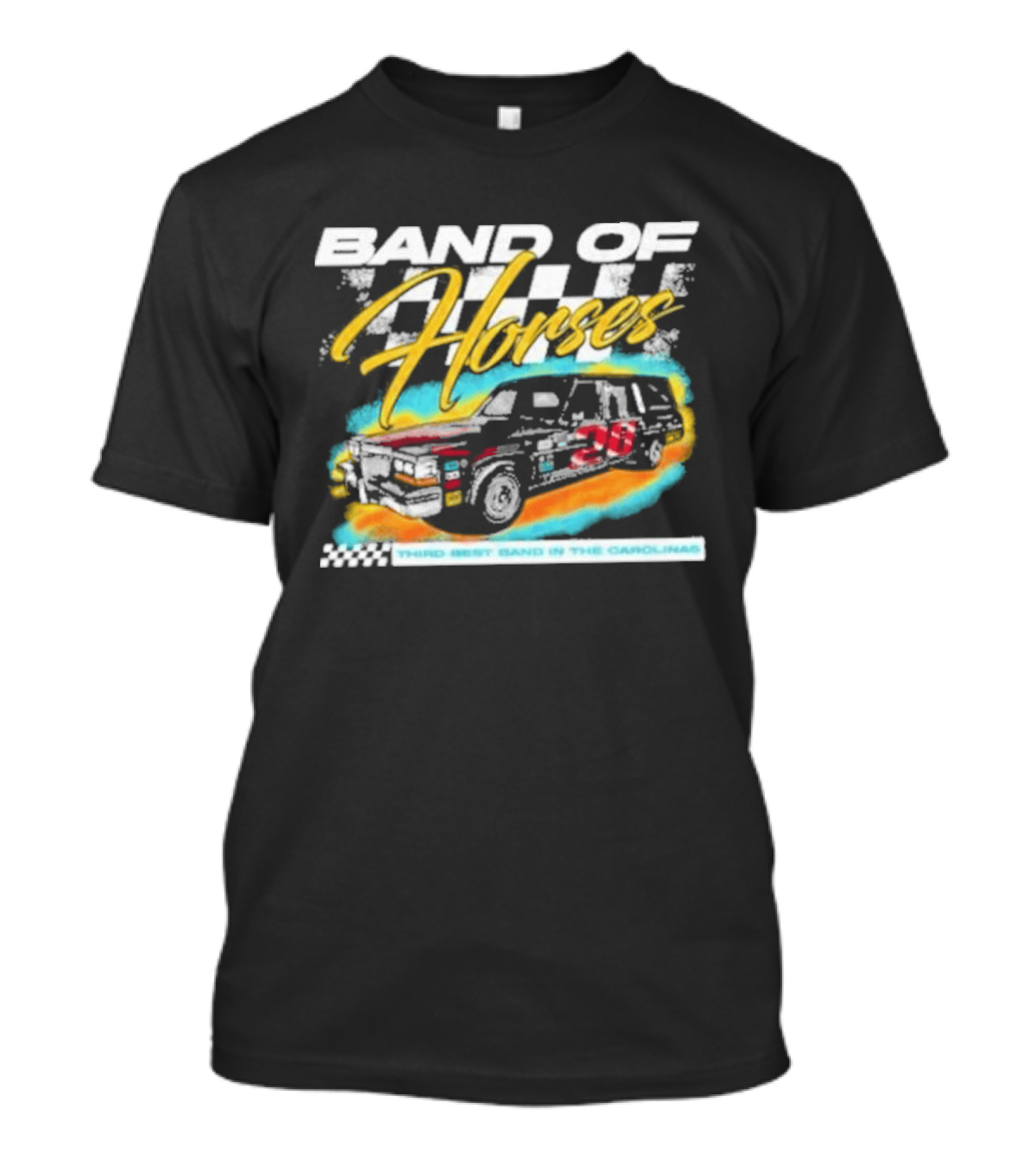 Band Of Horses Racing Car Third Best Band In The Carolinas T-Shirt