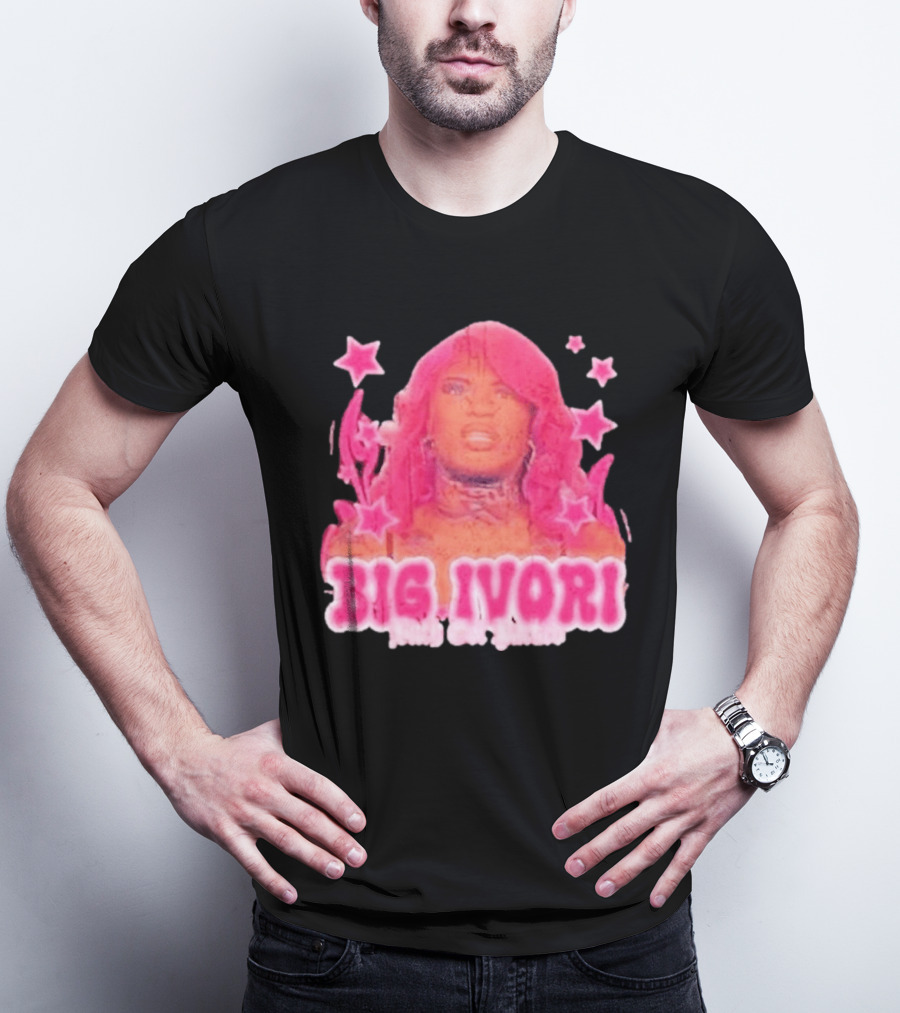 Big Ivori Bitch Got Parked Ivori Minor Stars Retro Pink Aesthetic T-Shirt