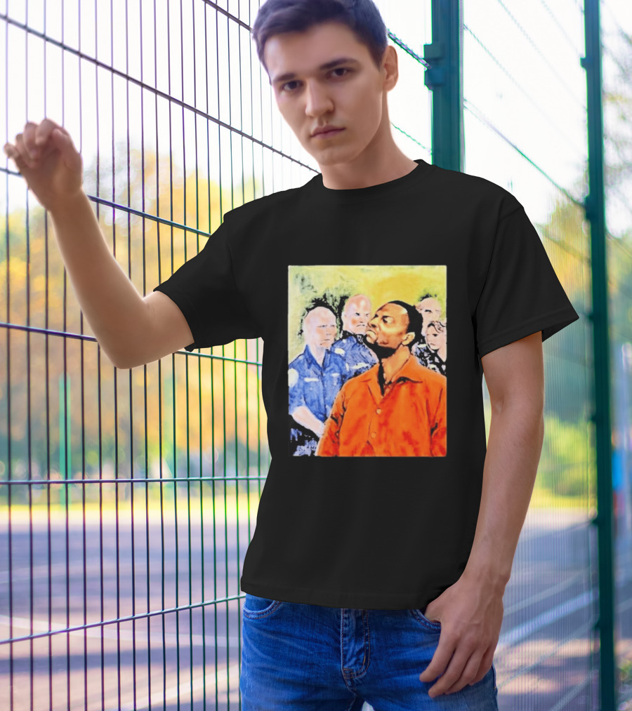 Rodney Hilton Jr Cloutfishing Artwork With Police Officers T-Shirt