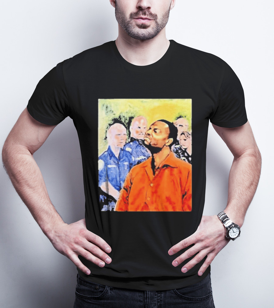 Rodney Hilton Jr Cloutfishing Artwork With Police Officers T-Shirt