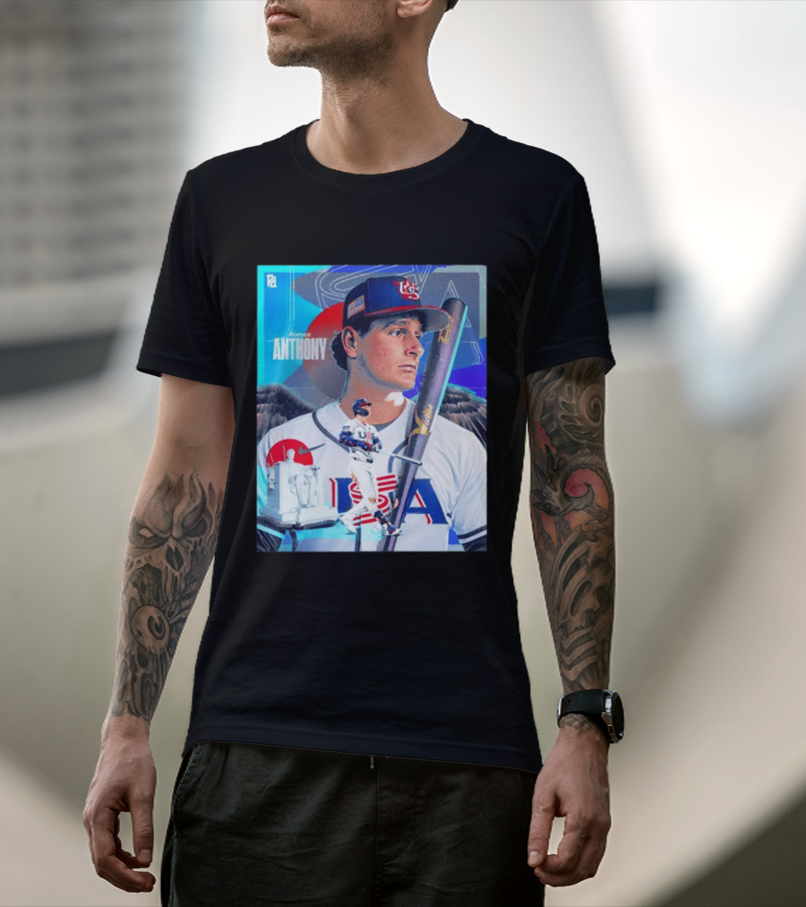 Roman Anthony USA Baseball 2026 World Baseball Classic Team Player T-Shirt