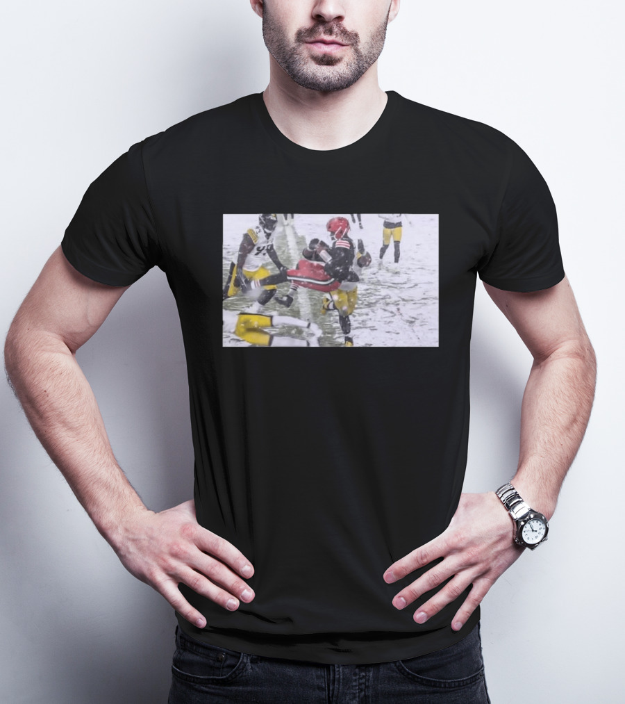 Jameis Winston Cleveland Browns Snow Game Touchdown Action T-Shirt