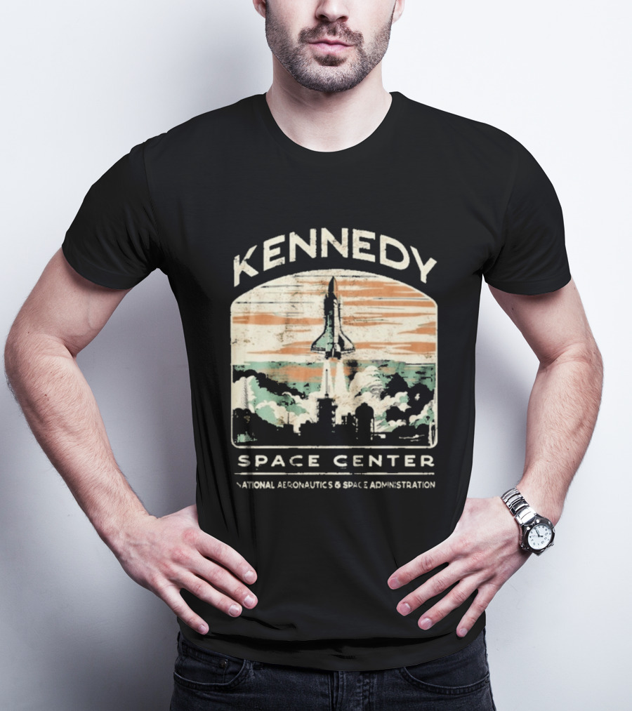 Kennedy Space Center Shuttle Launch NASA Vintage National Aeronautics And Space Administration T-Shirt