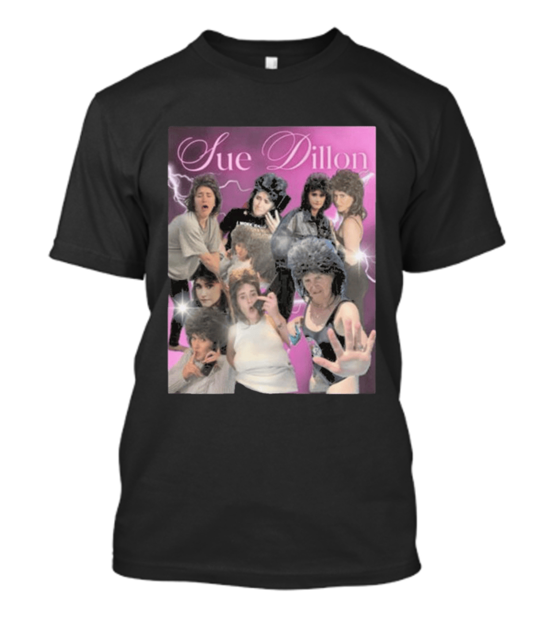 Sue Dillon Collage Vintage Aesthetic 80s Look T-Shirt