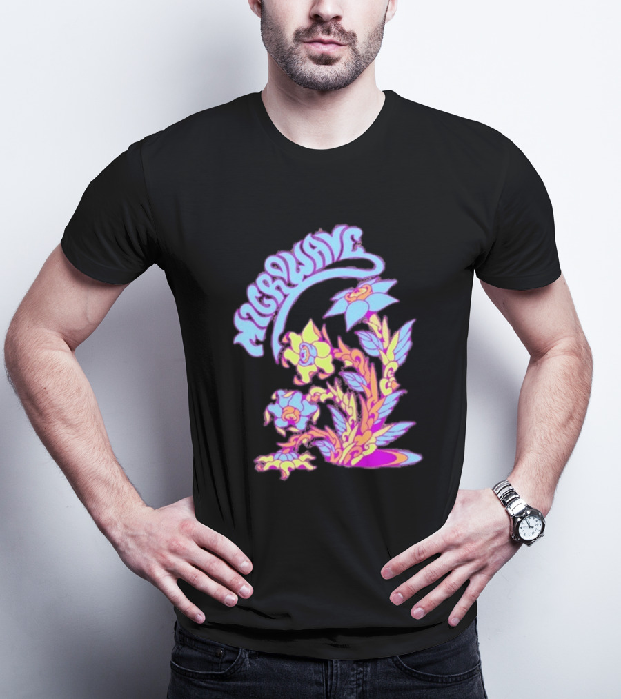 Microwave Psychedelic Floral T-Shirt