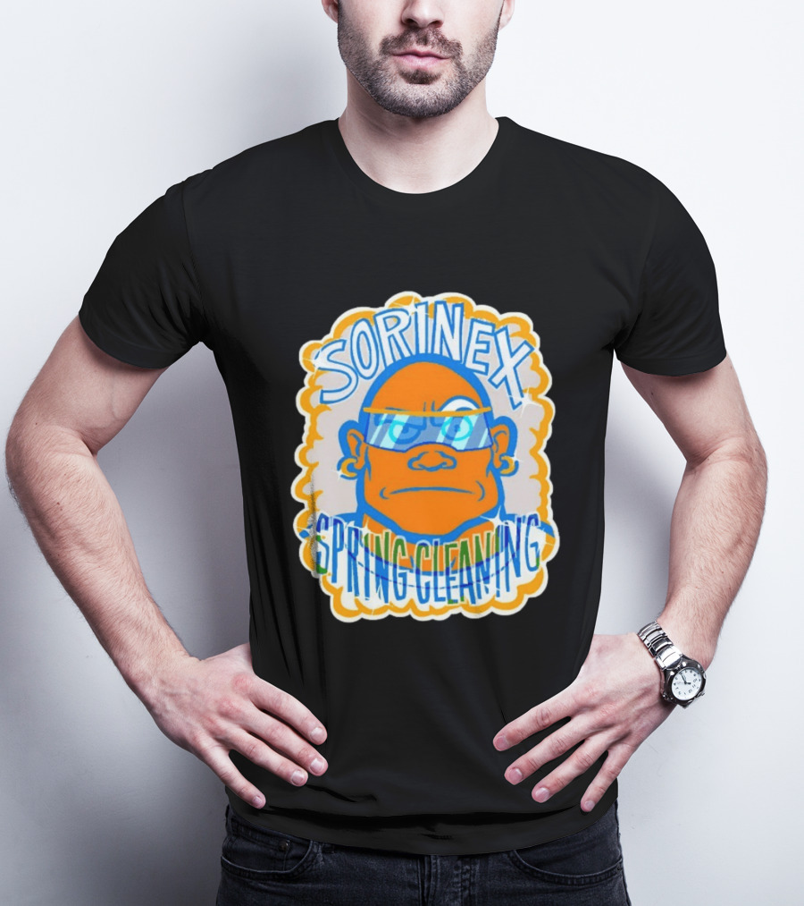 Sorinex Spring Cleaning Blue Orange Bold Character Head T-Shirt