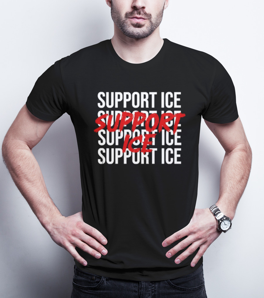 Support Ice Bold Statement Repeated T-Shirt