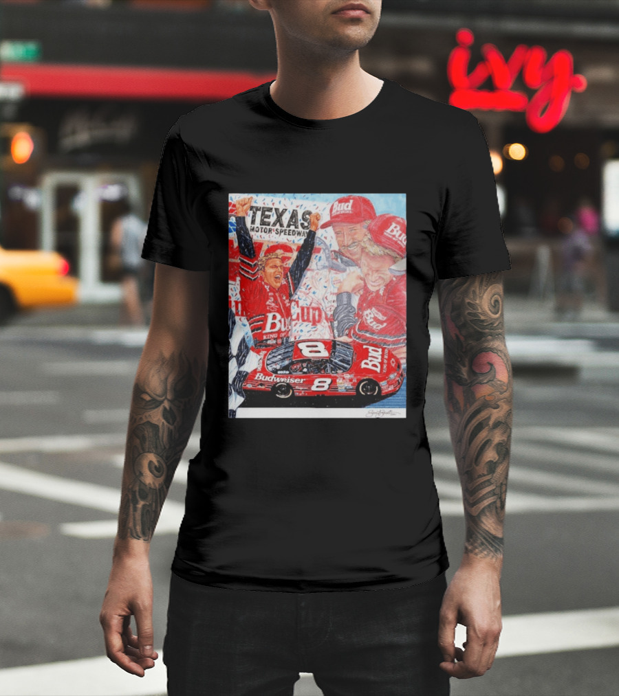 Texas Motor Speedway 2000 Dale Earnhardt Jr NASCAR Cup Series Budweiser Number 8 T-Shirt