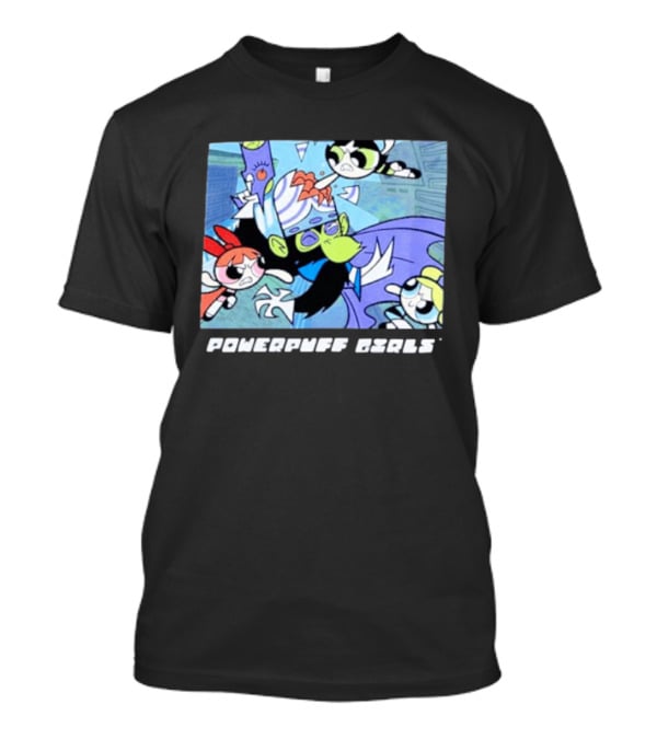 Powerpuff Girls Mojo Jojo Battle Scene Panel T-Shirt