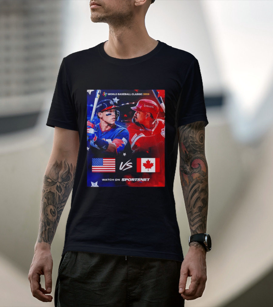 World Baseball Classic 2026 USA Vs Canada Sportsnet Event T-Shirt
