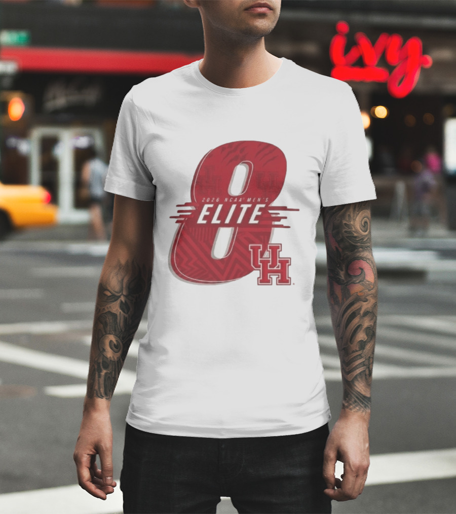 2026 NCAA Men's Elite 8 Houston Cougars UH T-Shirt