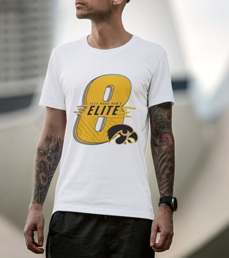 2026 NCAA Men's Elite 8 Iowa Hawkeyes Fan Gear T-Shirt
