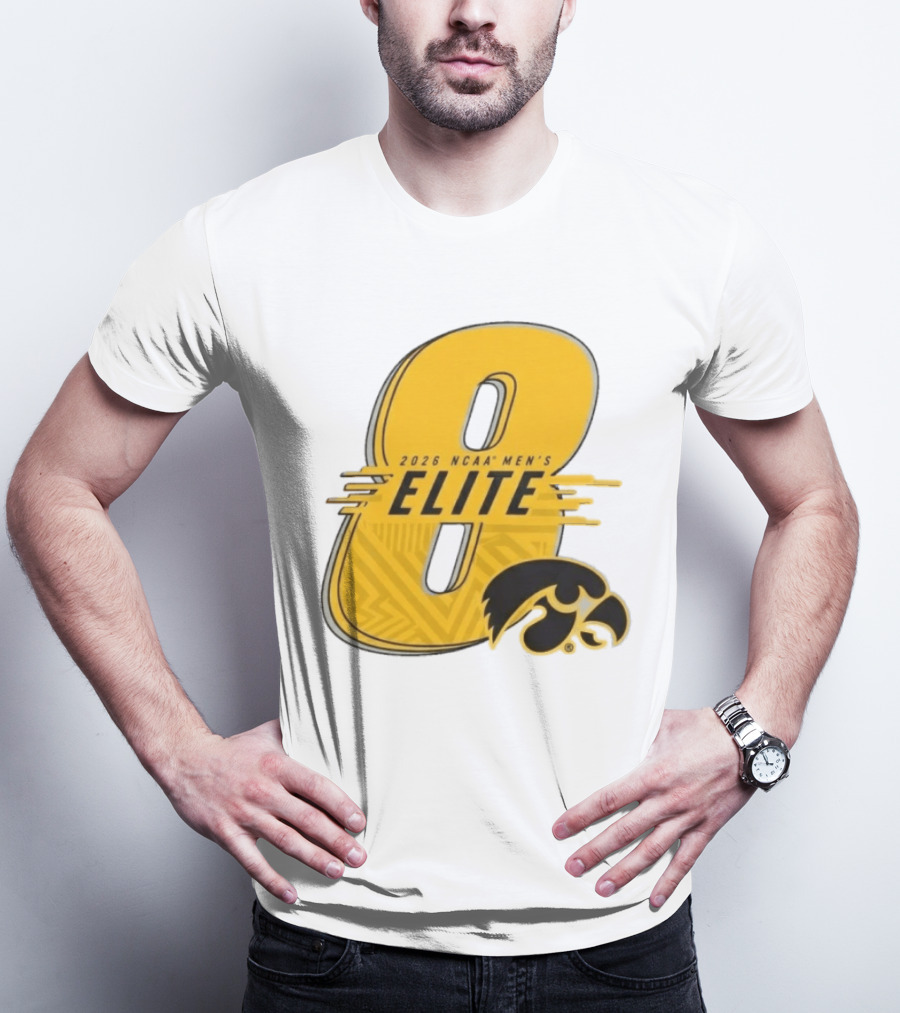 2026 NCAA Men's Elite 8 Iowa Hawkeyes Fan Gear T-Shirt