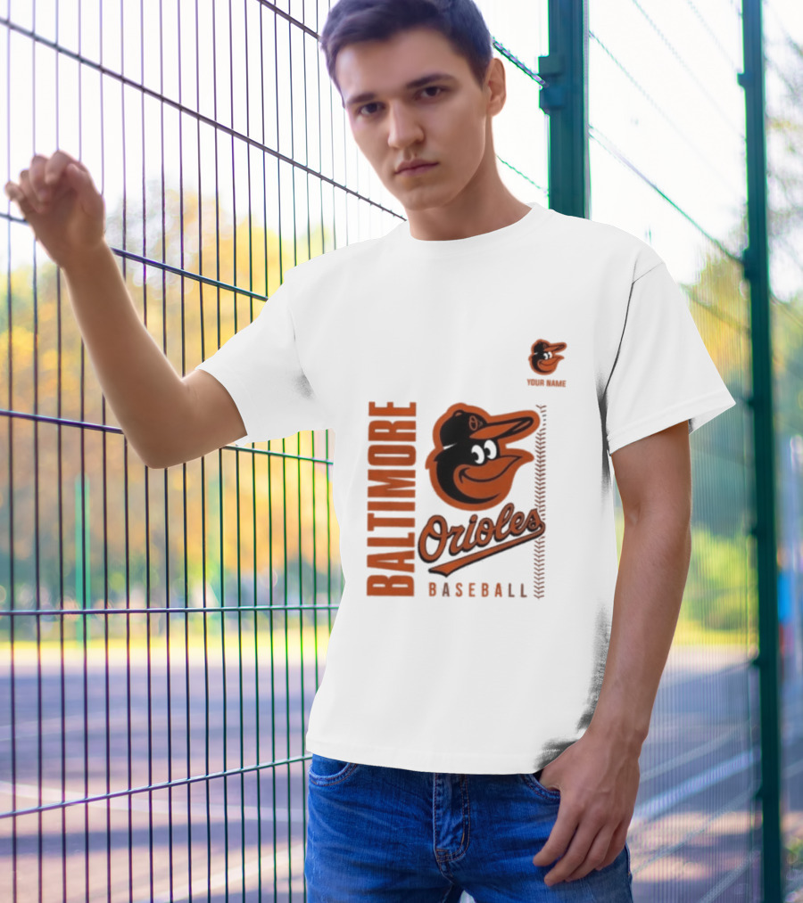 Baltimore Orioles Baseball Team Logo With Mascot Bird T-Shirt