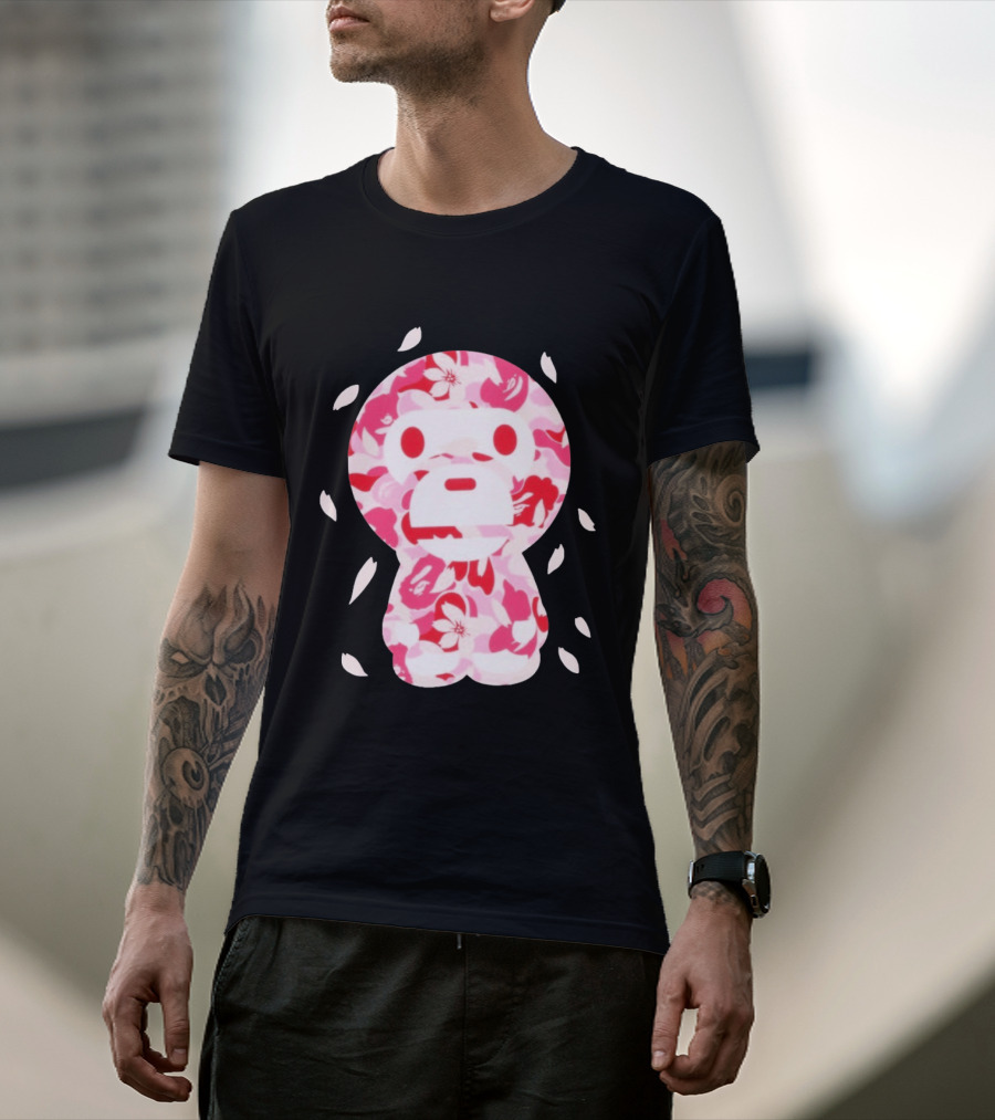 Abc Sakura Camo Baby Milo Cropped Blossom Series T-Shirt