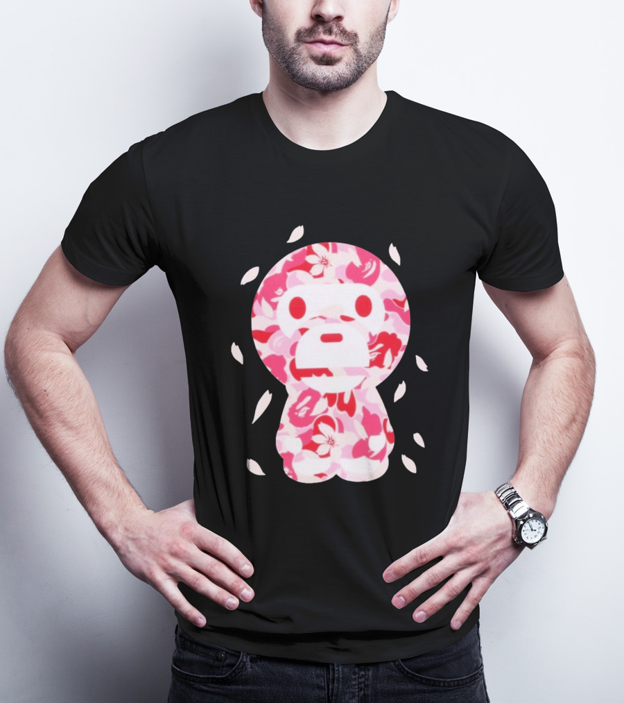 Abc Sakura Camo Baby Milo Cropped Blossom Series T-Shirt