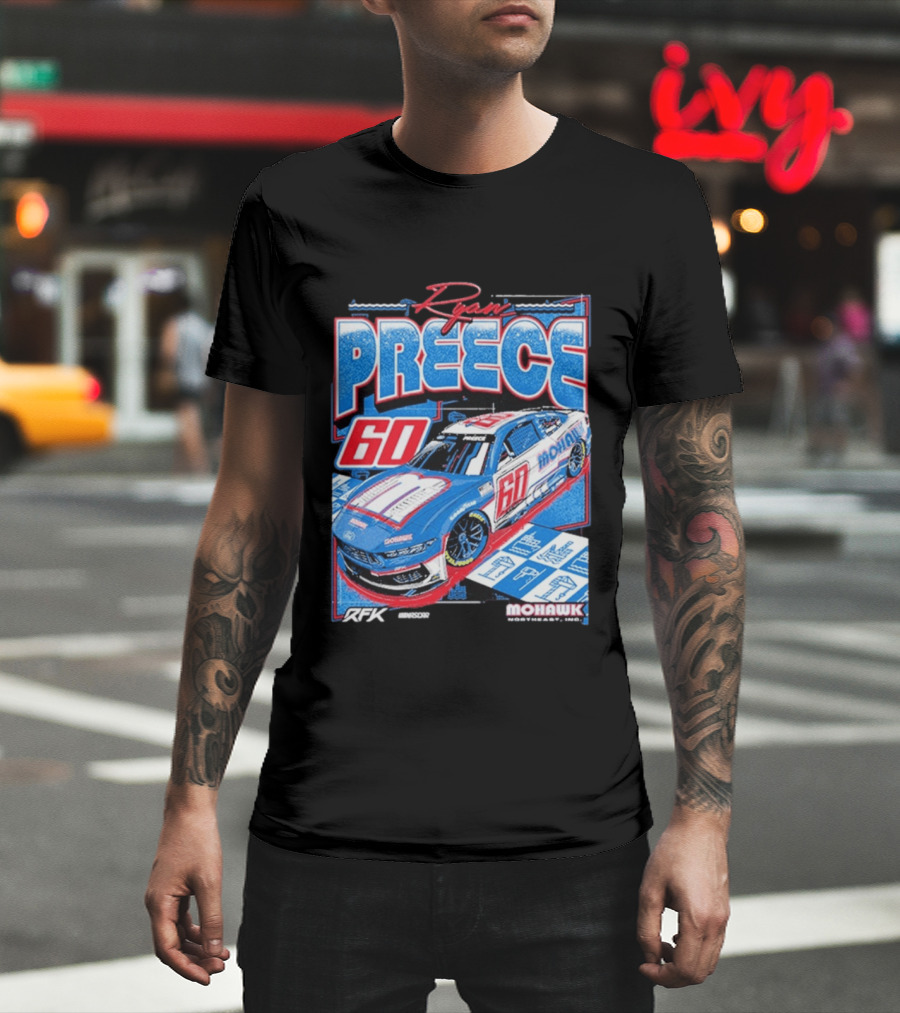 Ryan Preece 2025 Mohawk RFK 60 NASCAR Racing Car T-Shirt