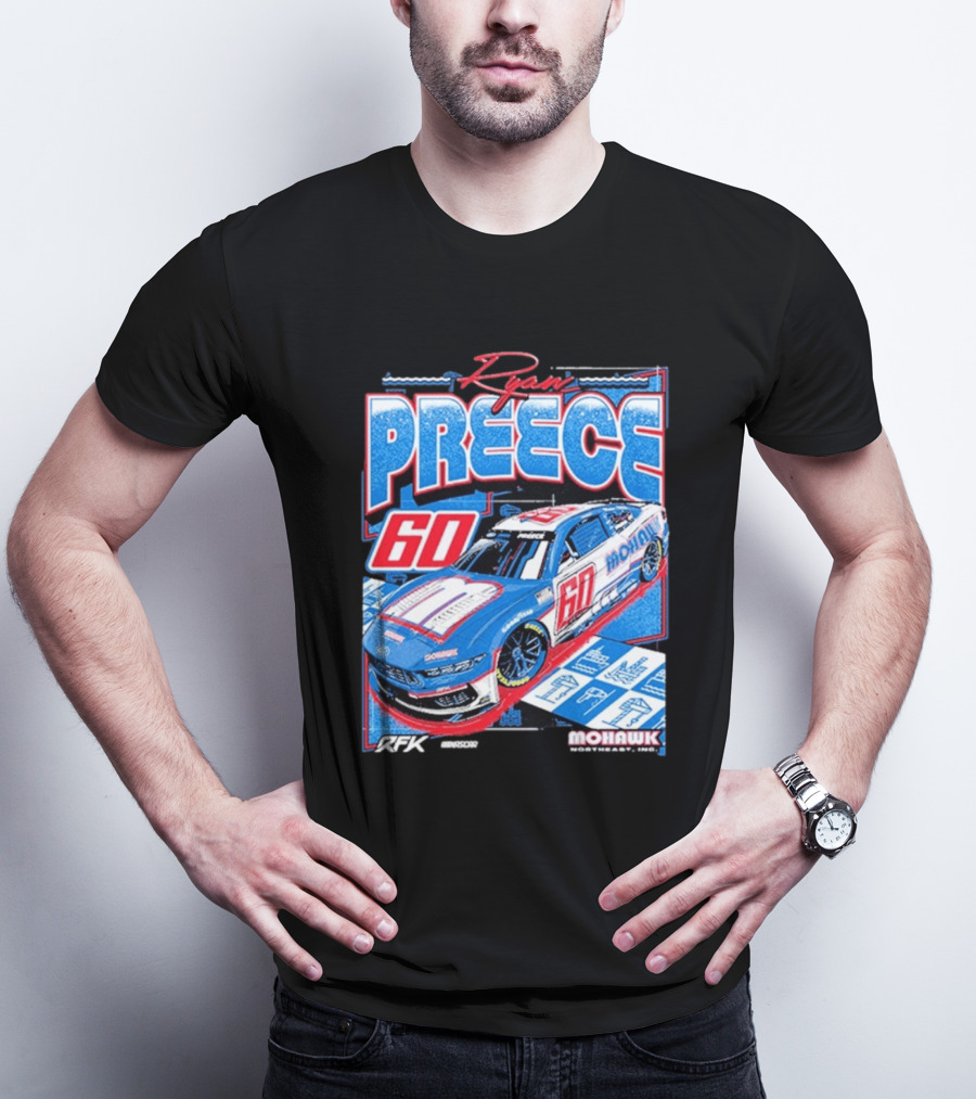 Ryan Preece 2025 Mohawk RFK 60 NASCAR Racing Car T-Shirt